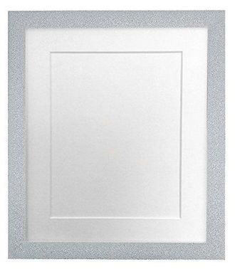 Frames by Post Glitzernder Bilderrahmen mit weißem Passepartout, 40,6 x 30,5 cm, Bildgröße 30,5 x 25,4 cm, Kunststoffglas, Kunststoff, 16 x 12 Image Size 12 x 10 Inc