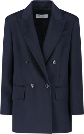 Max Mara Femme, Vestes, Bleu, Taille: 46 FR Olimpia Blazer