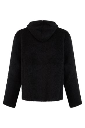 Our Legacy Mens Hoodie Black Hairy Wool Top