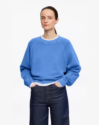 Arket Frottee-Sweatshirt -Blau