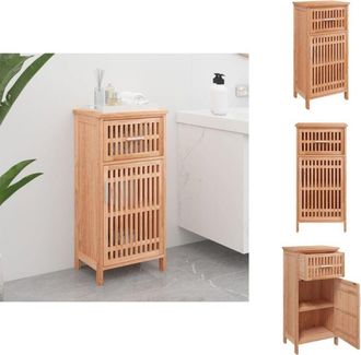 vidaXL Badschrank 42x29x82 cm Massivholz Nussbaum - Nussbaumholzm&ouml;bel - Badschrank - Aufbewahrungsraum - Badezimmerorganisation - Holzregal