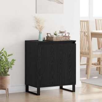 vidaXL Buffet Ch&ecirc;ne noir 60 x 35 x 70 cm Bois ding&eacute;nierie vidaXL