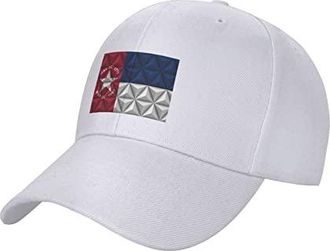 Generic Casquette De Baseball Effet Polygonal pour Le Drapeau De La Caroline du Nord Snapback Hat L&eacute;g&egrave;re,Respirant Casquette Trucker pour Homme Voyages Activi