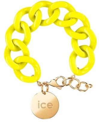 Ice Watch ICE - Jewellery - Chain Bracelet - Flashy Yellow - Gold - Bracelet Mailles XL de Couleur Jaune pour Femmes Fermé dUne Médaille Dorée (020924)