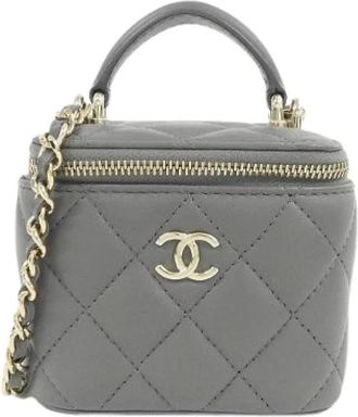 Chanel Pre-owned Cuir sacs-chanel - Femme - Pre-owned - Gris - Taille: ONE Size