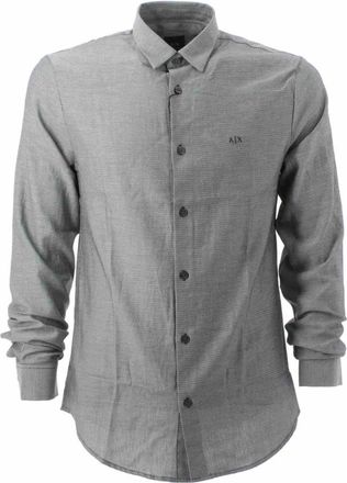 A|X Armani Exchange Homme, Chemises, Bleu, Taille: S Long Sleeve Shirt