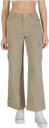 Only Only, Femme, Pantalons, Beige, Taille: 34 FR Pantalon Droit en Coton
