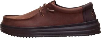 Hey Dude REV Tumbled Leather - Homme - Chaussures - Brun - Taille: 43 EU