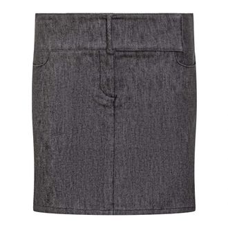 Courr&egrave;ges Minirock aus Baumwollmischung mit G&uuml;rtel - - Skirts - Damen - Grau - XS