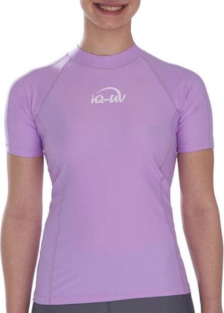 IQ-UV Shirt für Damen Kurzarm Slim-Fit Purple 3XL - Rash Guard Schwimmshirt für Damen aus recyceltem Material - UV-Schutz Badeshirt zum Schwimmen, oder Spor