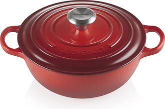 LE CREUSET Le Creuset Signature La Marmite Gusseisen mit Deckel, 24 cm, 3,1 Liter, Kirschrot, 21114240600430