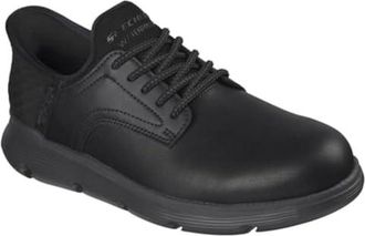 Skechers Garza CarlynSneaker Chaussures &agrave; Enfiler Mains Libres pour Homme, Cuir Noir, 46 EU