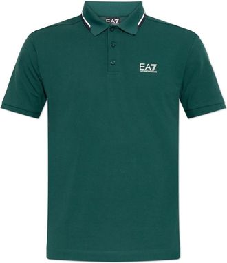 Emporio Armani Emporio Armani Ea7, Homme, Tops, Vert, Taille: M Polo avec logo