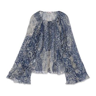 Oltre Damen, Blusen & Hemden, Blau, LGr&ouml;&szlig;e