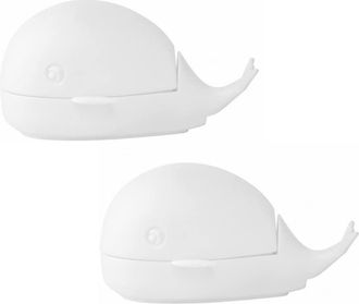 BESTONZON 2 Stücke Kreative Kleine Wale Wäsche Kleidung Schuhe Brubber Pinsel/Waschbecken Form Seife Schüssel für Badezimmer Küche Zubehör