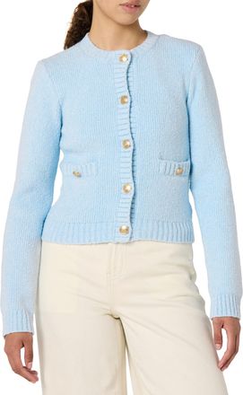 The Drop Janice Gold Button Fitted Sweater Cardigan Strickjacken, Skyway, XXL Große Größen
