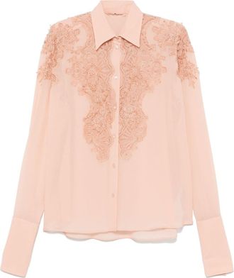 Ermanno Scervino Hemd mit Spitze - Rosa