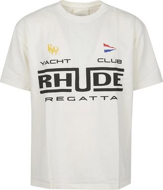 Rhude Homme, Tops, Blanc, Taille: M Regatta Club T-Shirt