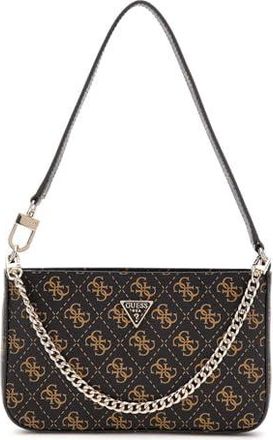 Guess Noelle II Mini Top Zip Shoulder Bag Brown Logo