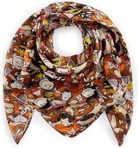 Codello Foulard Peanuts pour femme, marron, taille unique