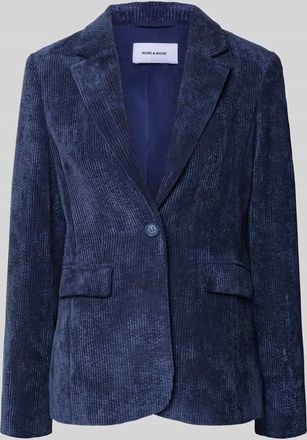 More & More Slim Fit Blazer aus Cord mit Pattentaschen