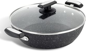 Scoville XTRA Schmortopf mit Deckel, 28 cm, antihaftbeschichtet, für alle Herdarten geeignet, schnelle Wärmeleitung, spülmaschinenfest, PFOA-frei, Aluminium, S