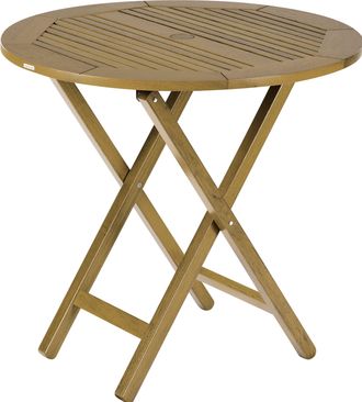 Tramontina Gartentisch Balkontisch TERRAZZO FITT, Tauari Holz FSC, klappbar, rund Ø 80 cm, Outdoor, Gartenmöbel, wetterfest