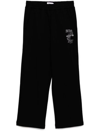 Izzue pantalon de jogging &agrave; imprim&eacute; graphique - Noir