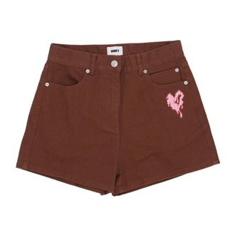 Obey Denim Short Jeans Julia Sepia - - Shorts - Damen - Braun - W26