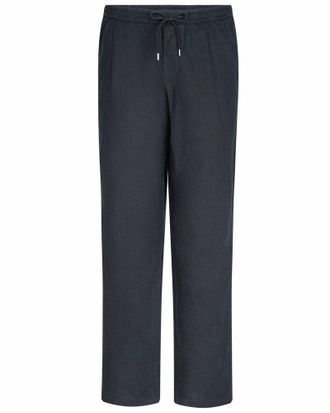 Profuomo Leinenhose mit Baumwollanteil und Bundfalte, Loose Fit in