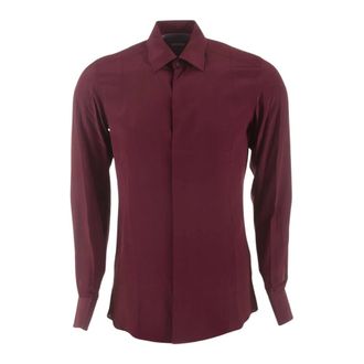 Dolce & Gabbana Homme, Chemises, Rouge, Taille: S Gold Fit Long Sleeve Shirt