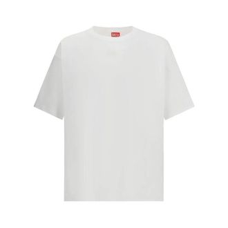 Diesel Klassisches Baumwoll-T-Shirt mit Rundhalsausschnitt - - Tops - Herren - Wei&szlig; - L