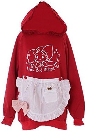 Kawaii-Story Sweat-Shirt - Manches Longues - Femme Rouge Rouge Taille Unique