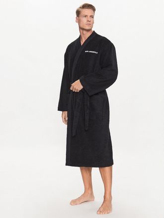 Karl Lagerfeld Bademantel Ikonik 230M2185 Schwarz