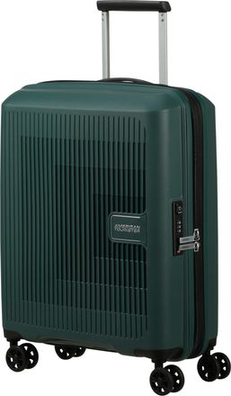American Tourister Aerostep - Spinner S, Erweiterbarer Handgep&auml;ck, 55 cm, 36/40 L, Gr&uuml;n (Dark Forest)
