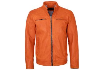 Jilani Lederjacke Kawelo Jilani - Herren Lederjacke Lammnappa orange