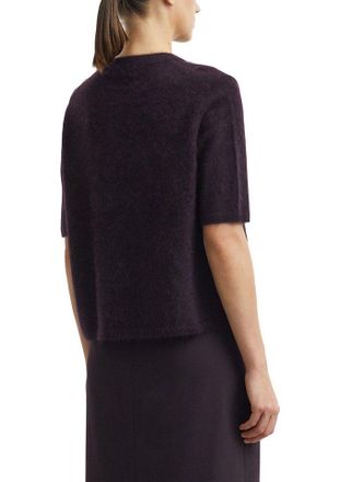 Comma Strickpullover Halbarm-Pullover aus Wolle / Rundhals