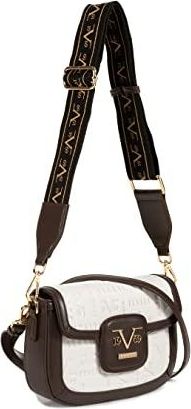 19V69 Sac à bandoulière Camilla Silver, Women Shoulder Bag Femme, Marron foncé/Beige, Taille Unique