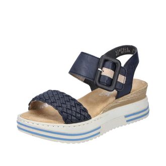 Rieker Damen Sandalen V1678-14 blau Gr. 39