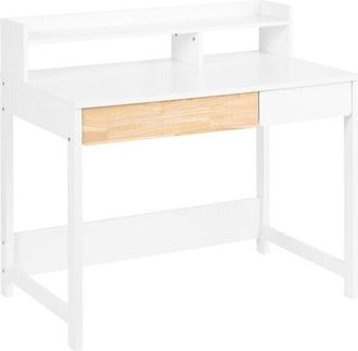 SoBuy SoBuy FWT106-W Computerarbeitsplatz, Computer-B&uuml;ro, Heimb&uuml;ro, Schreibtisch, Arbeitsplatz mit 1 Ablagefach und 2 Schubladen f&uuml;r B&uuml;ro, Wohnzimmer