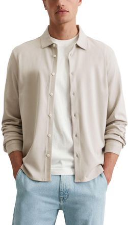 Marc O'Polo Herren Jerseyhemd mit Kentkragen Regular Fit, Grau (Dapple Gray), 3XL