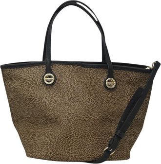 Borbonese Femme, Sacs, Vert, Taille: ONE Size Borsa Shopping Small