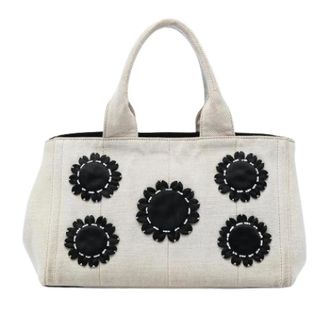 Prada Pre-owned Satin Floral Tote - - Pre-owned - Damen - Beige - ONE SIZE