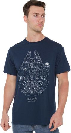 Star Wars Millenium Lines Unisex-T-Shirt, Marineblau, Gr&ouml;&szlig;e XL