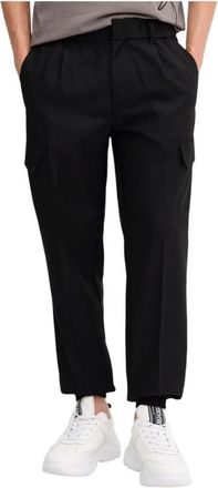 A|X Armani Exchange Homme, Pantalons, Noir, Taille: W32 Pantalon en Viscose de Polyester avec Multiples Poches
