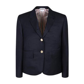 Thom Browne Femme, Vestes, Bleu, Taille: 36 FR Super 120s Twill Sportcoat