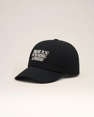 Ami Casquette Noire Broderie Thank You For Being A Friend en Coton Noir - TU - Unisex