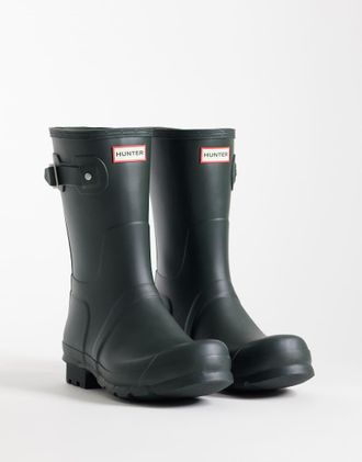Hunter Original - Bottes en caoutchouc basses - Olive fonc&eacute;-Vert