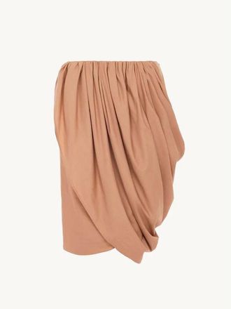 Chlo&eacute; Femme, Jupes, Beige, Taille: 38 FR Draped Pleated Skirt