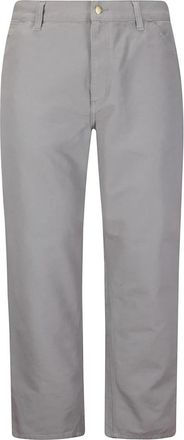 Carhartt Work in Progress Baumwoll-Hose mit Rei&szlig;verschluss und Taschen - - Trousers - Herren - Grau - W34